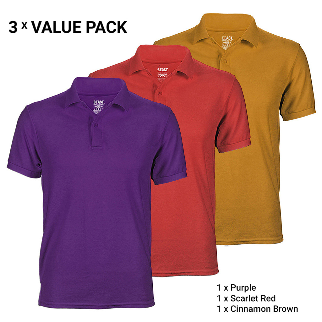 Mens Polo T Shirts Bundle Pack 0080 Premium Menswear At Best Value